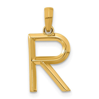 14k Yellow Gold Fancy Letter R Pendant D5668R at BillyTheTree Jewelry