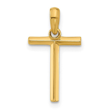 14k Yellow Gold Fancy Letter T Pendant D5668T at BillyTheTree Jewelry