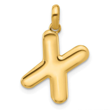 14k Yellow Gold Fancy Letter X Pendant D5670X at BillyTheTree Jewelry