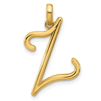 14k Yellow Gold Fancy Letter Z Pendant D5669Z at BillyTheTree Jewelry