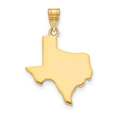 10k Yellow Gold Texas State Pendant at BillyTheTree Jewelry