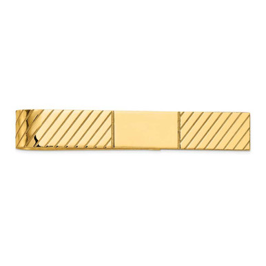 14K Yellow Gold Mens Tie Bar at BillyTheTree Jewelry