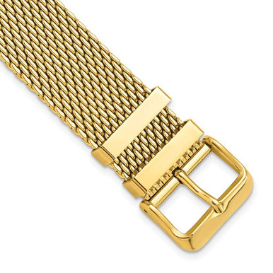 18mm Gold-tone Stainless Steel Mesh 2-Piece Watch Strap at BillyTheTree ...