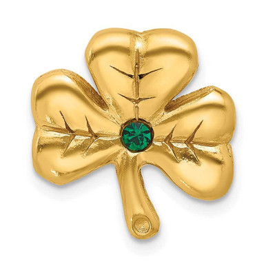 Gold-tone Shamrock with Irish Blessing Lapel Pin at BillyTheTree Jewelry