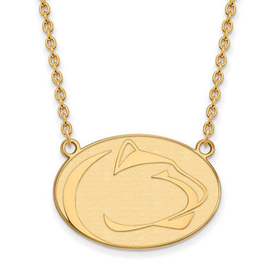 18" 10K Yellow Gold Penn State University Large Pendant w/ Necklace by ...