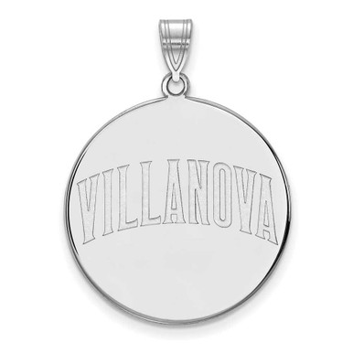 14K White Gold Villanova University XL Disc Pendant by LogoArt by ...