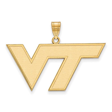 14K Yellow Gold Virginia Tech Large Pendant by LogoArt (4Y004VTE) by ...