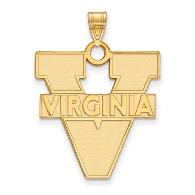 14K Yellow Gold University of Virginia XL Pendant by LogoArt by LogoArt ...