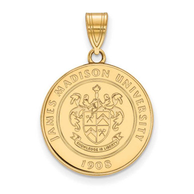 Gold Plated Sterling Silver James Madison University Lg Pendant LogoArt ...