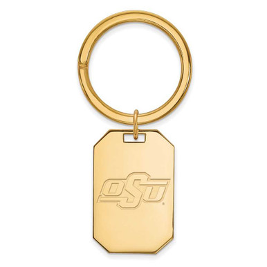 Gold Plated Sterling Silver Oklahoma State University Key Chain by ...