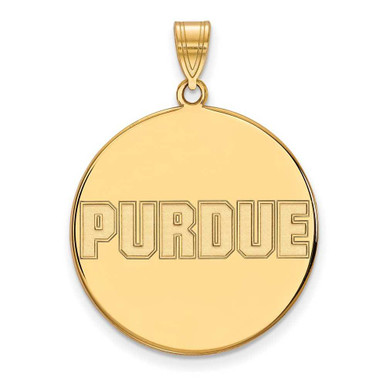 Gold Plated Sterling Silver Purdue XL Disc Pendant by LogoArt (GP078PU ...