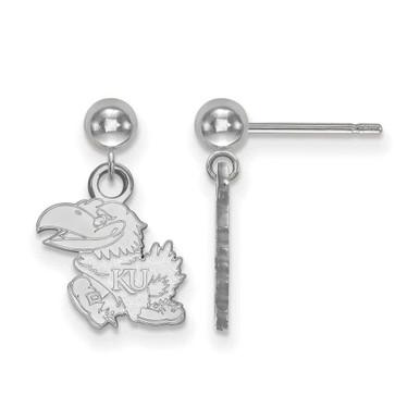 Sterling Silver University of Kansas Earrings Dangle Ball by LogoArt by ...