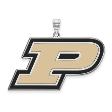 Sterling Silver Purdue XL Enamel Pendant by LogoArt (SS027PU) by ...