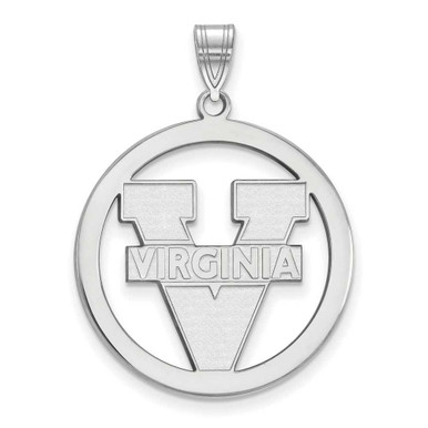 Sterling Silver University of Virginia L Pendant in Circle by LogoArt ...