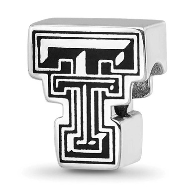 Sterling Silver Rhodium-plated LogoArt Texas Tech University T-T ...
