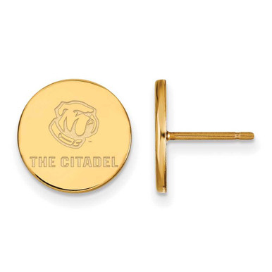 Sterling Silver Gold-plated LogoArt The Citadel XS Post Earrings by ...