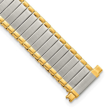 DeBeer 12-16mm Two-tone Womens Thin-Flexo Satin/Polished Watch Band at ...