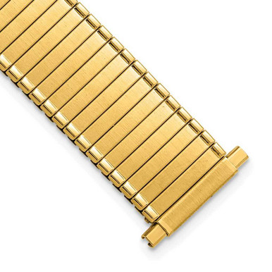 DeBeer 16-20mm Gold-tone Mens Thin-Flexo Satin/Polished Watch Band at ...