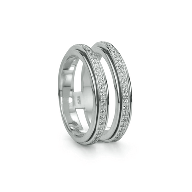 "BLESSED" - Silver Serenity Collection - MeditationRing (Spinner Ring)