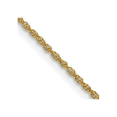 26" 14K Yellow Gold 1.1mm Baby Rope Chain Necklace at BillyTheTree Jewelry