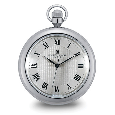Charles-Hubert 42mm Mens Stainless Steel Silver-Tone Dial Quartz Pocket ...