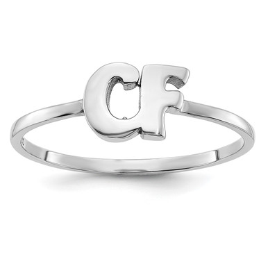 Laser Polished 2 Letter Initial Ring Personalized Custom Ring ...