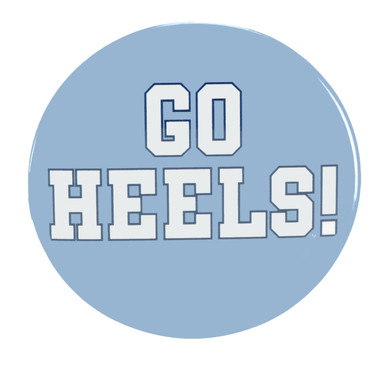 Big GO HEELS Button - Johnny T-shirt