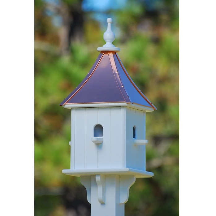 Fancy Home Products Square Bird House w/ Perch Bright Copper 10"