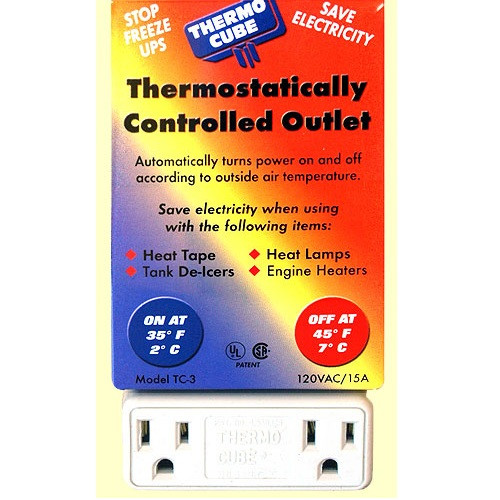 Farm Innovators TC 3 Thermo Cube Thermostate Controlled Power On at 35 ...