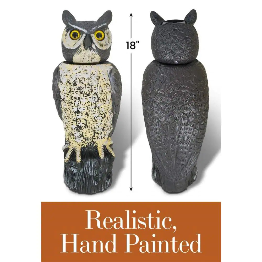 Dalen Motion Activated Solar Rotating Head Owl Decoy MRHO-4