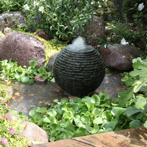 Aquascape Extra Small Stacked Slate Sphere Fountain Kit 78249