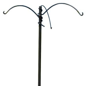 Squirrel Stopper Olympic Bird Feeder Post with 3 hanging stations