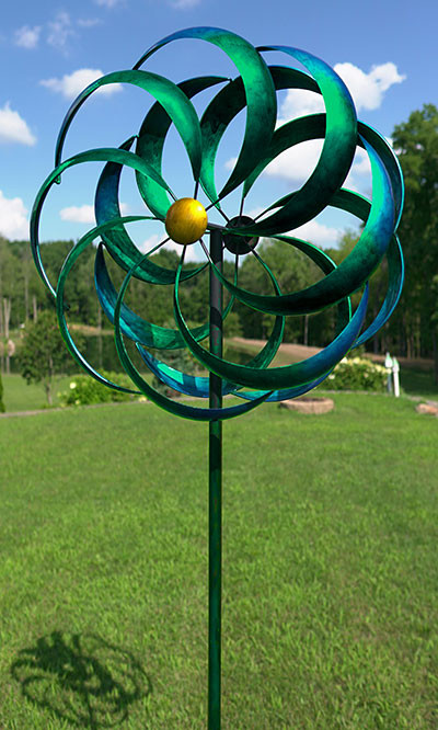 Marshall Kinetic Aruba Windward Spinner, Blue & Green, 84"H