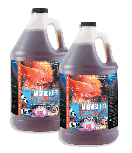 Microbe Lift PL 1 Gallon Koi Pond Beneficial Bacteria Clarifier 2 x 1 ...