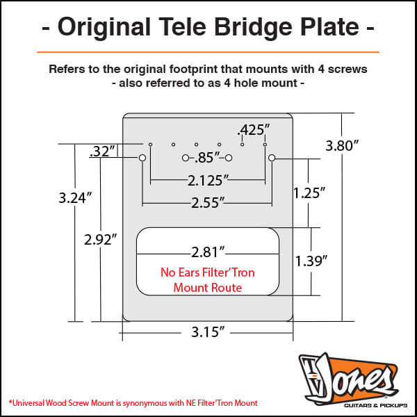Tele Bridge Plates for Guitars | TV Jones