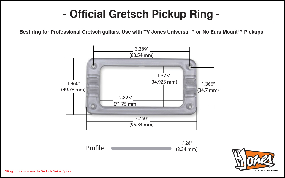 Official Gretsch Pickup Rings-TV Jones