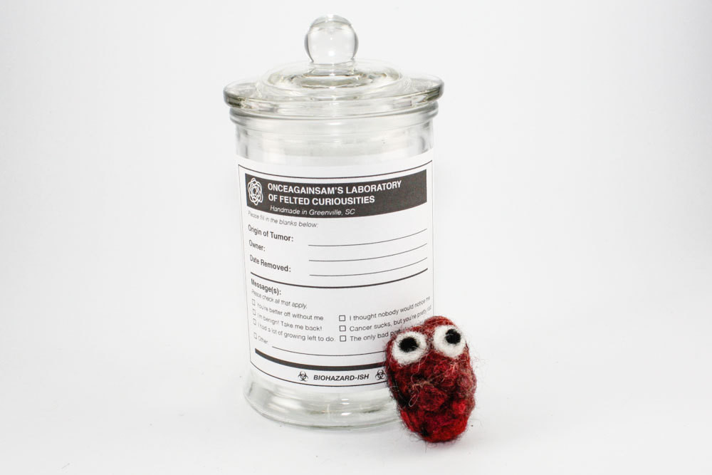 Felted Gallbladder in Specimen Jar (Quirky Get Well Gift) - Once Again Sam