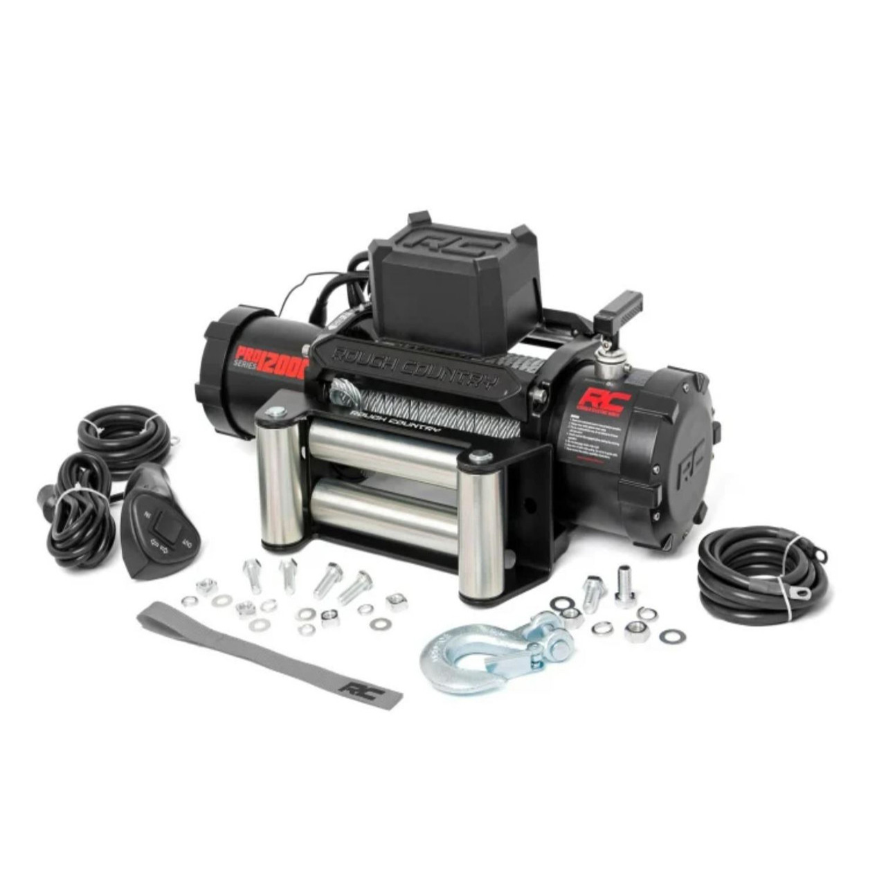 Rough Country 12,000 LB Pro Series Winch w/ Steel Cable - Free Shipping ...