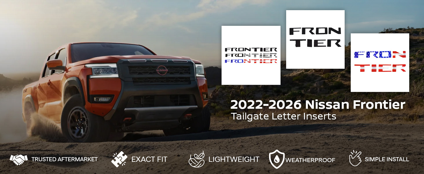 2022-2026 Nissan Frontier Tailgate Letter Inserts - Free Shipping | All ...