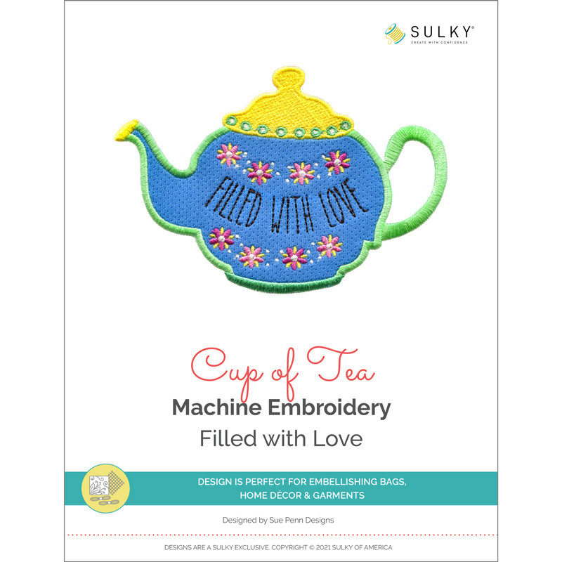 Cup of Tea Machine Embroidery Design Collection