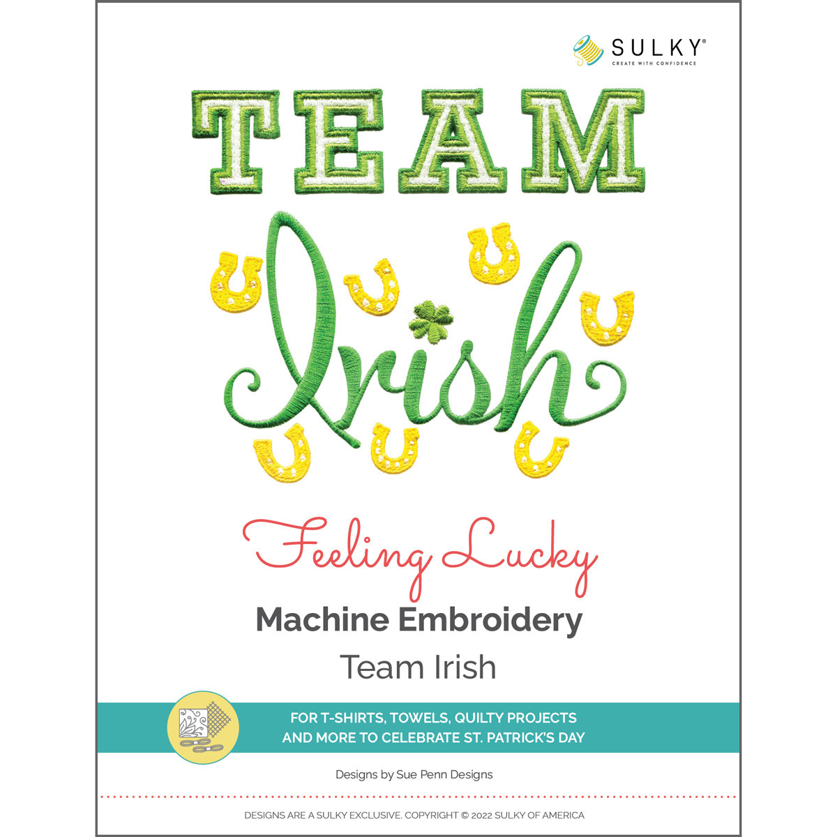 Feeling Lucky Machine Embroidery Palette - 40 wt. Rayon Thread - 10-pack