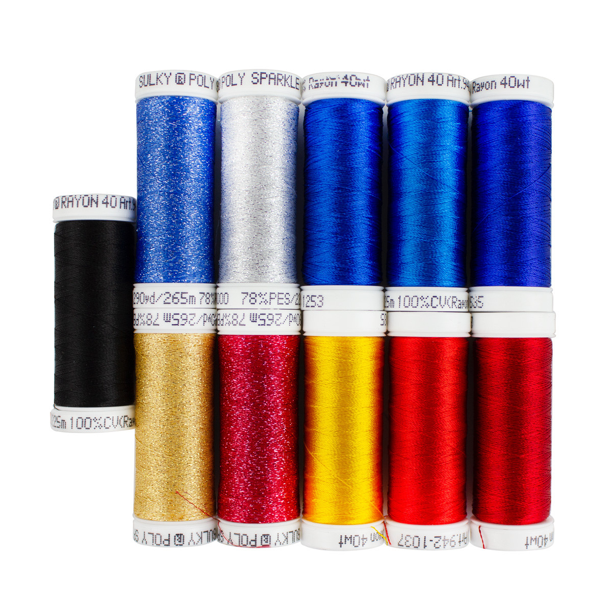 Uncle Sam Machine Embroidery Thread Palette - 11-pack + 6 Designs
