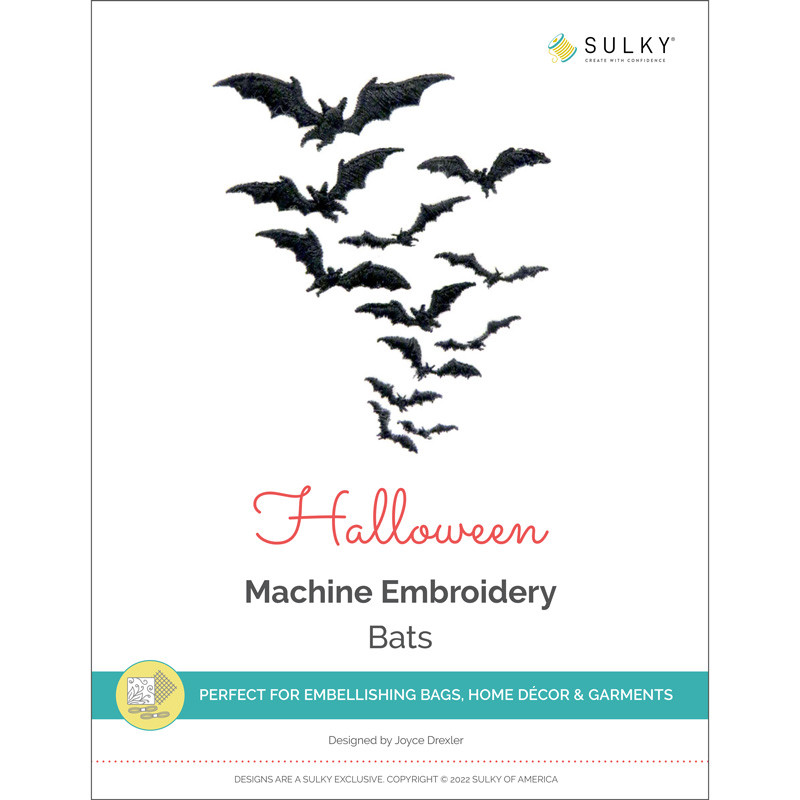 Bats Halloween Machine Embroidery Design