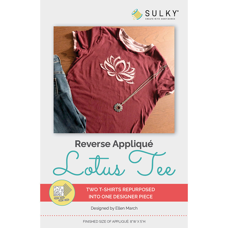Reverse Appliqué Lotus Tee Pattern