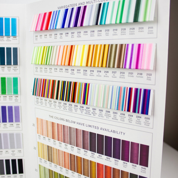 Sulky Rayon Real Thread Color Card