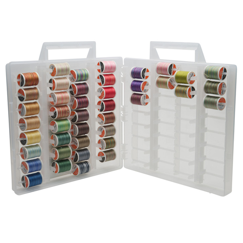 Universal Slimline Thread Storage Box - 12 Wt. Cotton Blendables Thread ...