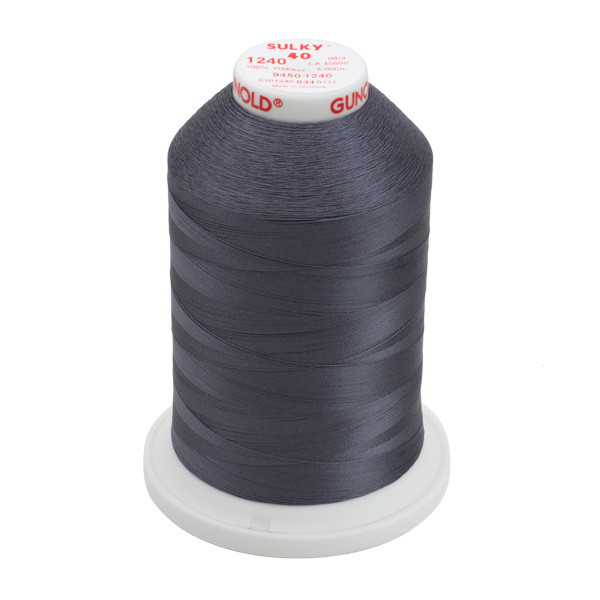Sulky 40 Wt. Rayon Thread- Smokey Grey - 5,500 yd. Jumbo Cone