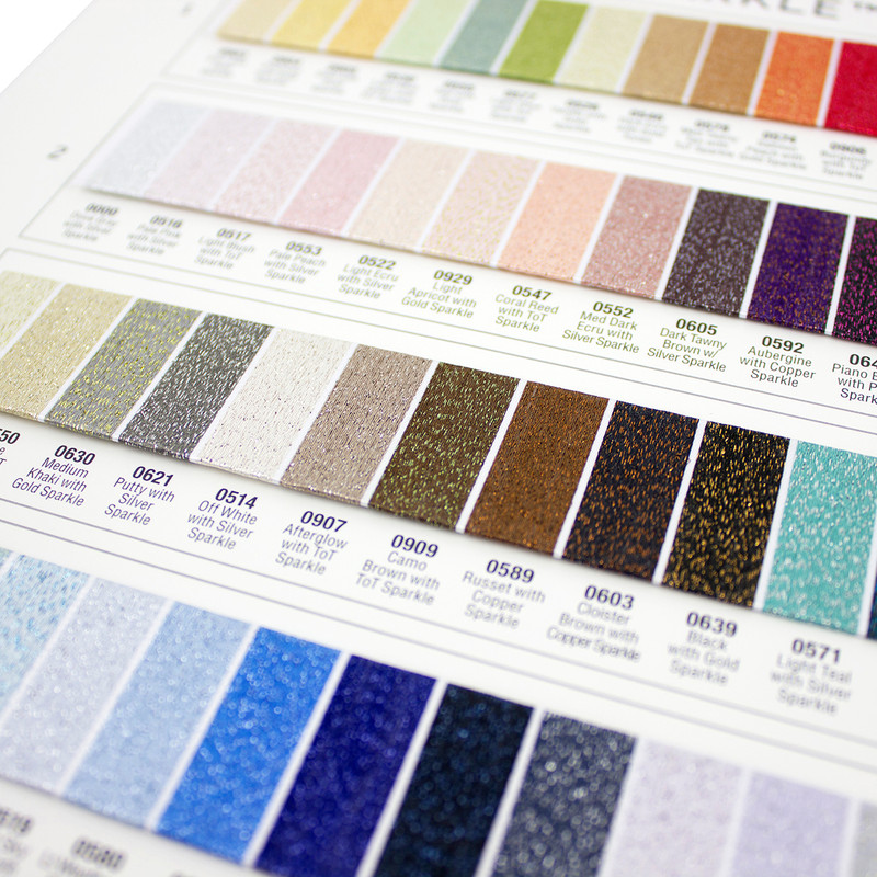 Sulky Poly Sparkle Real Thread Color Card