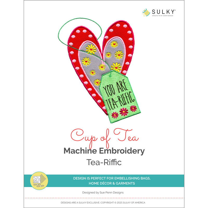Cup of Tea Machine Embroidery Design Collection
