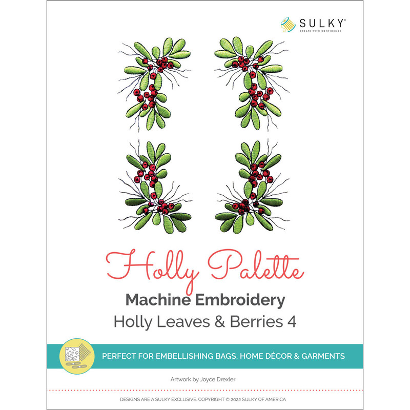 Christmas: Holly Machine Embroidery Design Collection
